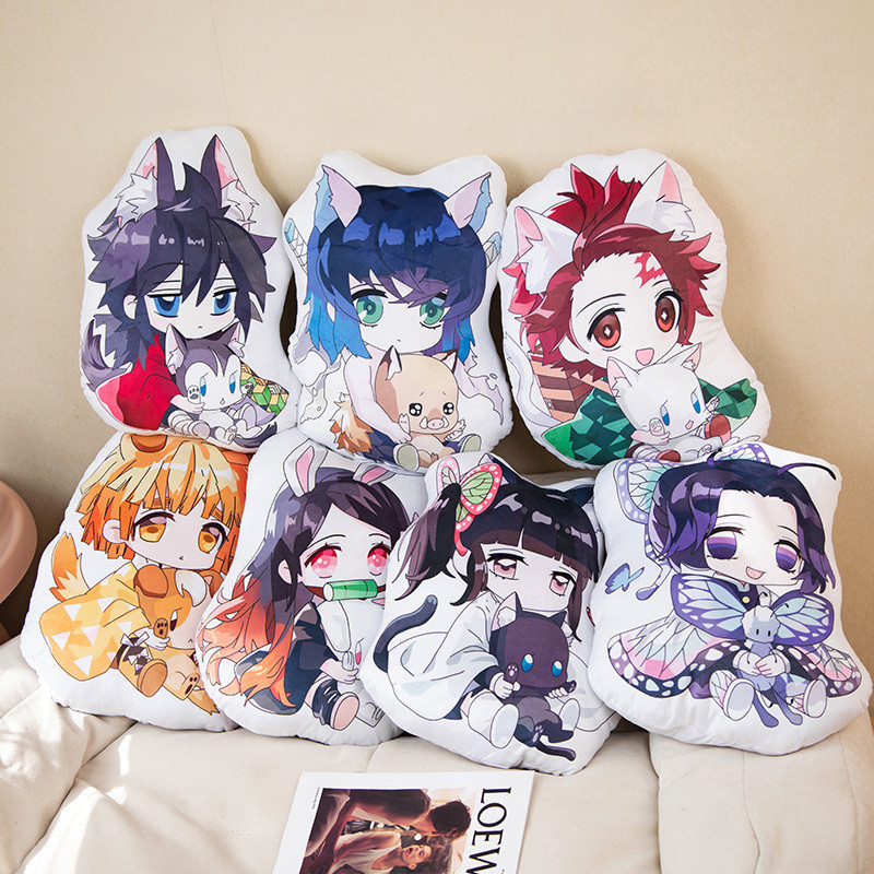 Demon Slayer Pillow Anime Merchandise Butterfly Ninja Tanjiro Nezuko ...