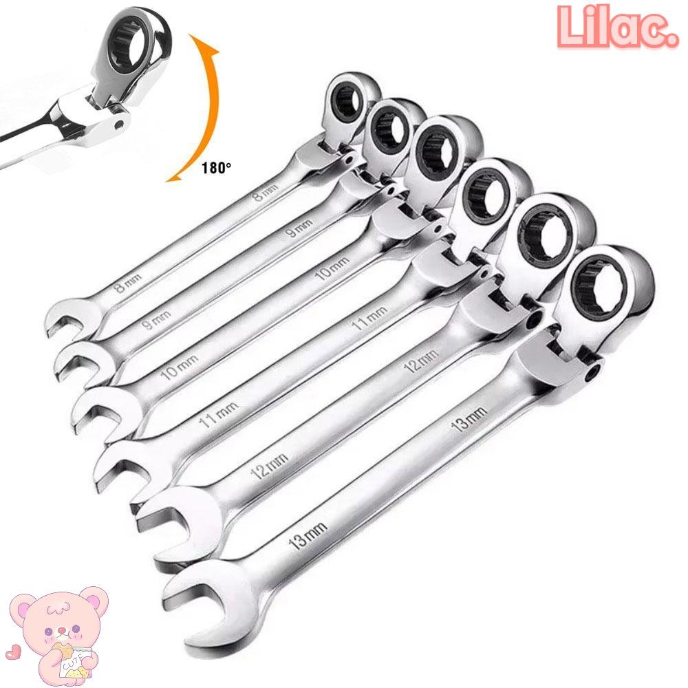 LILAC Ratcheting Combination Wrenches, Dual Heads 72 Teeth Dual Heads ...