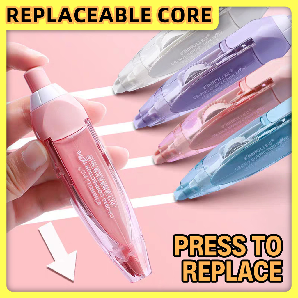 Correction Tape 5mm*6m Retractable Refillable Correction Tape School ...