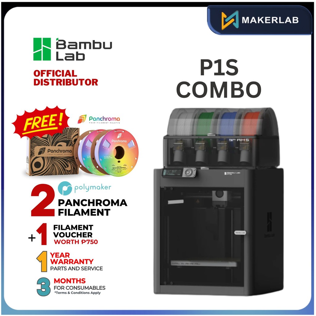 Bambu Lab P1S | P1S Combo | P1P Up to 16-color printing with AMS 3D Printer | Shopee Philippines
