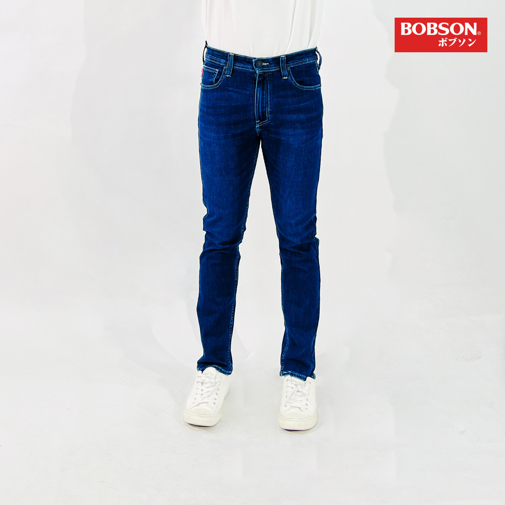Bobson Japanese Men's Basic Denim Pants Super Skinny Mid Waist 174928 (Medium Shade) | Shopee ...