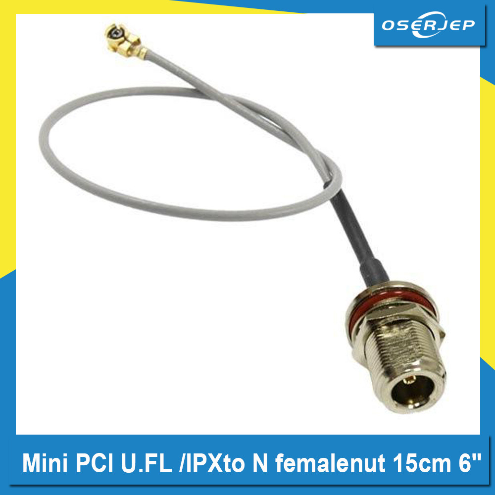IPX/ u.fl Switch N type female bulkhead Pigtail Cable 15cm For PCI Wifi ...