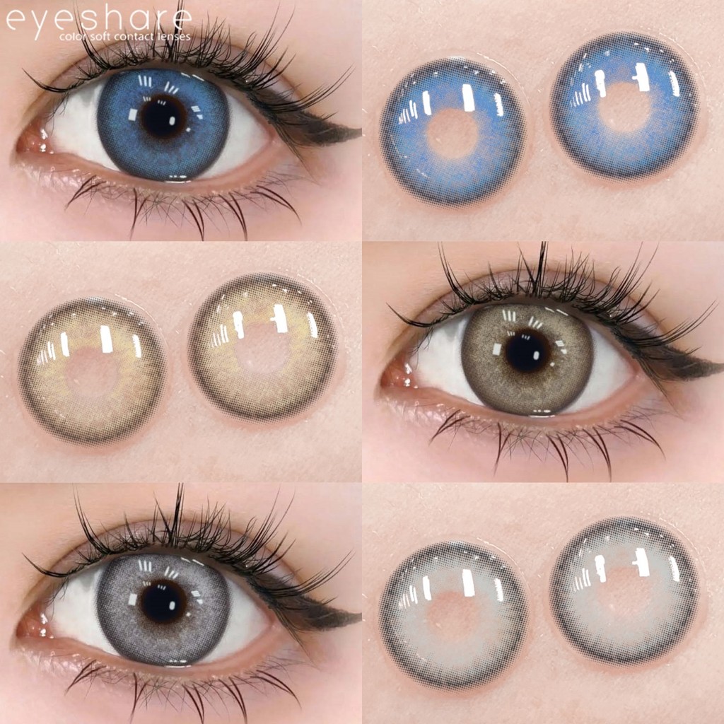 Eyeshare Contact Lens Natural Eyes Makeup for Women and Men Big Eyes 14 ...