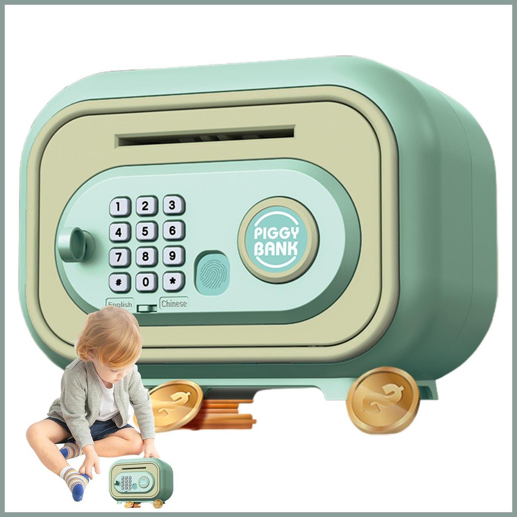 Money Safe for Kids Cash Coin Container Automatic Banking Money ...