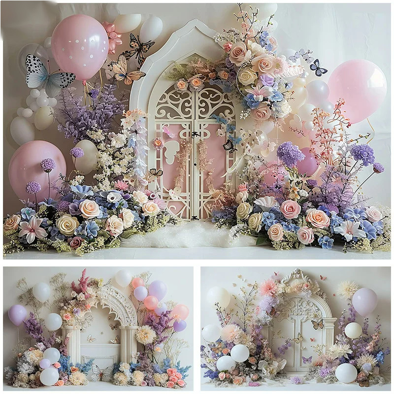 Photography Backdrops Wedding Party Arches Floral Backgrounds Adult ...