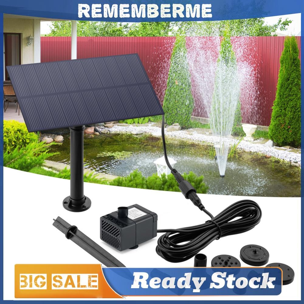 5W 5V Fountain Panel Pump with Stake 180L/h Solar Panel Water Pump Kits ...