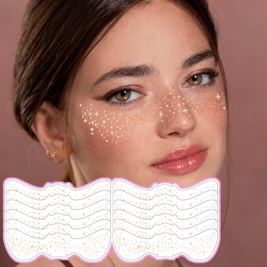 Glitter Freckles Sticker Face Gold Temporary Freckles Stickers Face ...