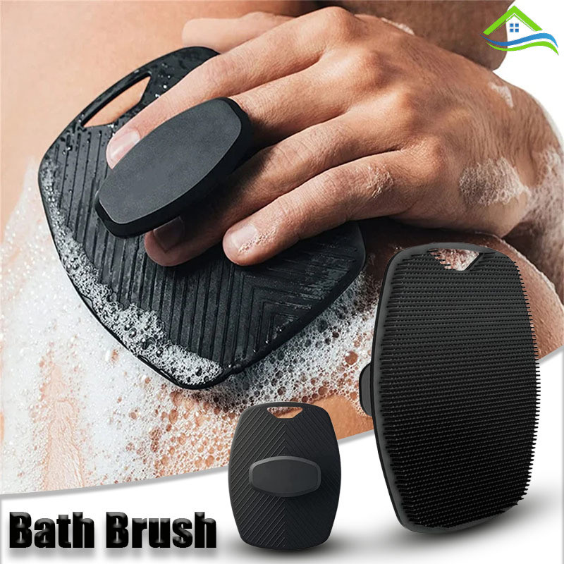 Silicone Body Scrubber Natural Bristles Skin Exfoliator Scrub Shower ...