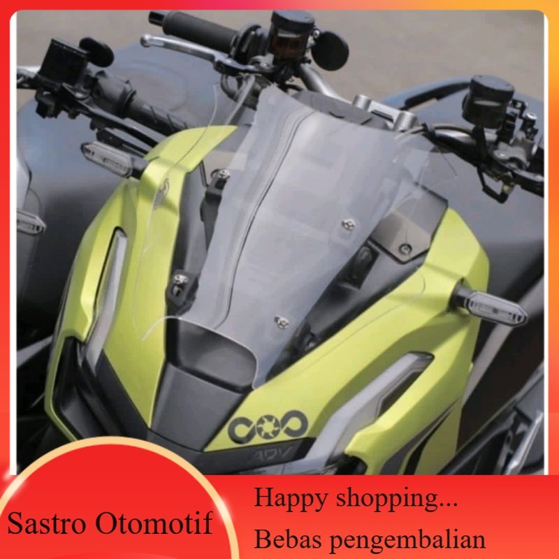 HITAM Adv 150 Short Windshield Visor, Ocito Sporty Rayben Clear Black ...