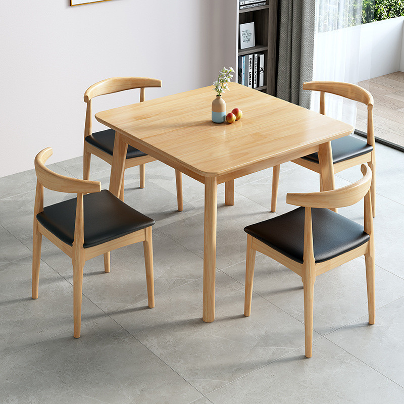 Nordic Solid Wood Small Square Table Conference Table Combination ...