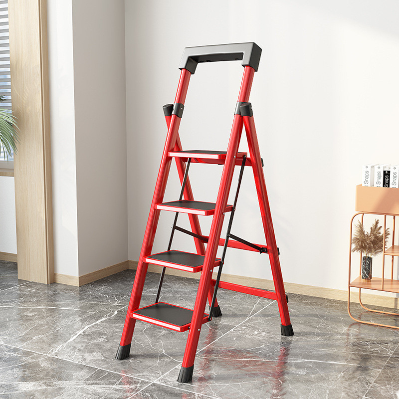 Ladder Household Folding Stair Thick Carbon Steel Trestle Ladder Mobile ...