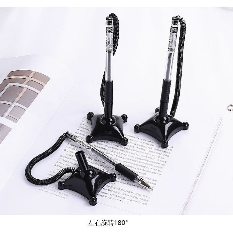 Real Color Smile Desk Pen Counter Desktop Fixed Gel Pen Bank Black ...