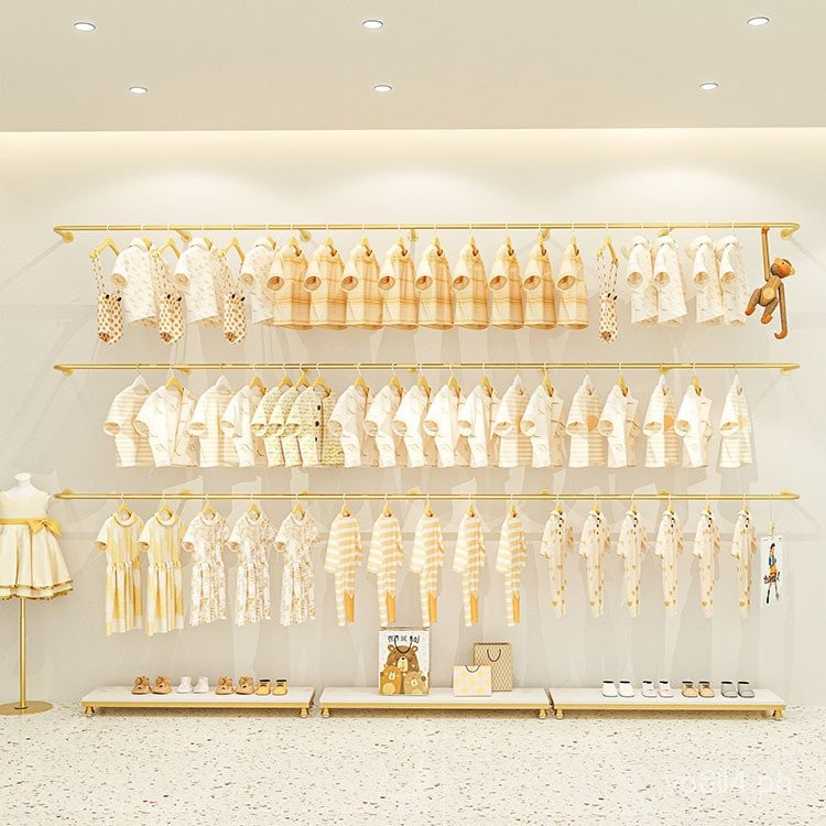 Children's Clothing Store on the Wall Clothes Rack Maternal and Infant ...