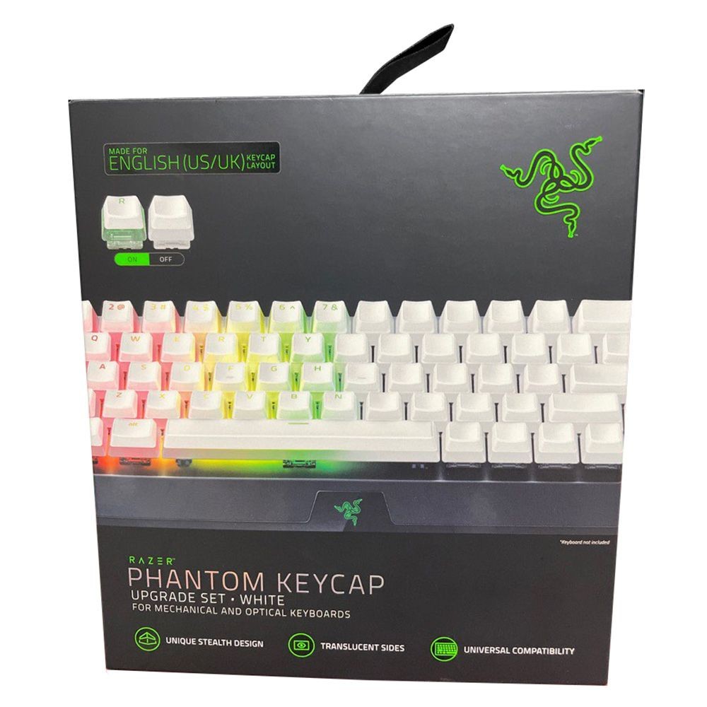 Razer Phantom Keycap Upgrade Set - 128 Keycaps - White (US/UK Layout ...