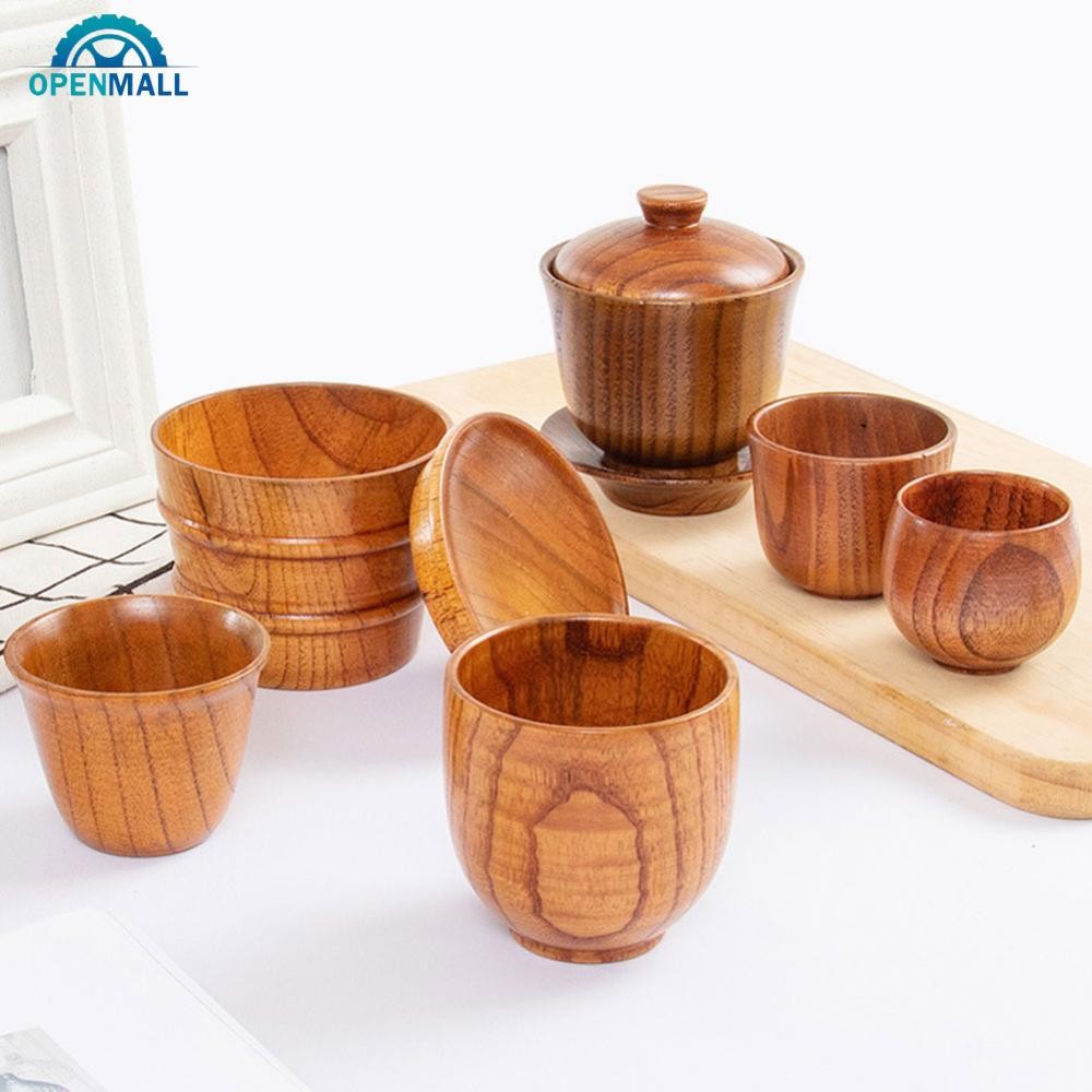 OPENMALL Sour Jujube Wooden Handmade Water Coffee Mug Big Belly Cup Tea ...