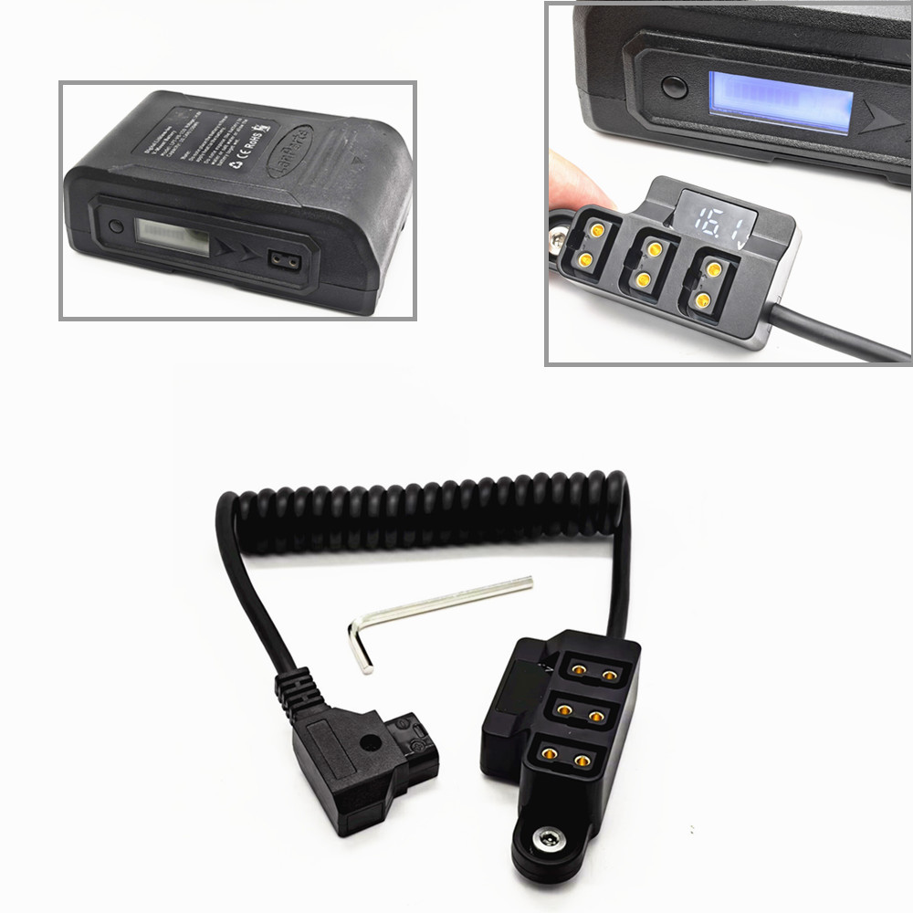 Male D-Tap Power Tap to 3 Female P-Tap Hub Extension Adapter Spring ...