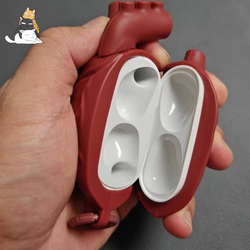Glow-in-the-dark Red Heart Organ Model Silicone Protective Case For ...