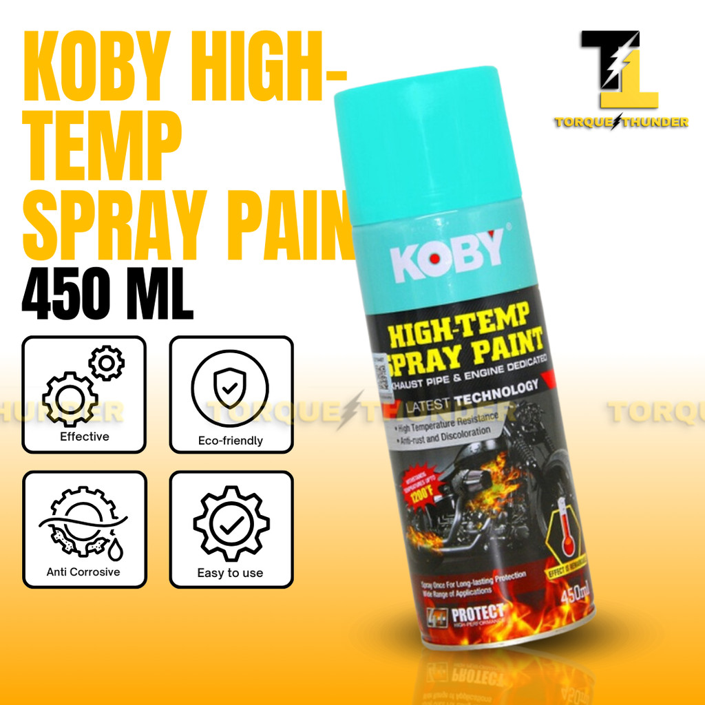 MOTO CARE ORIGINAL KOBY HIGH-TEMP SPRAY PAINT 450ML MOTORCYCLE CARE ...