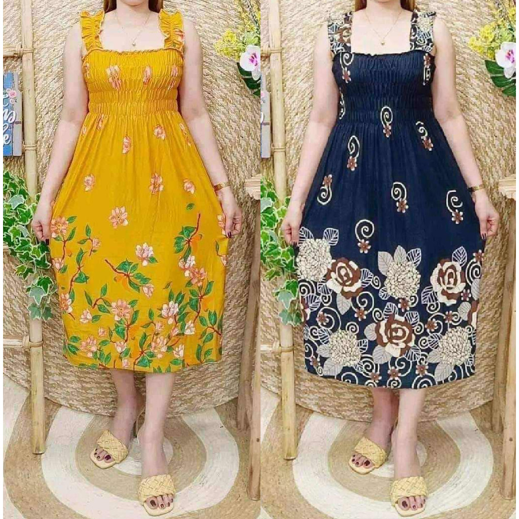 Ruffles and String Floral Smocking Dress for Pregnant Maternity Dress ...