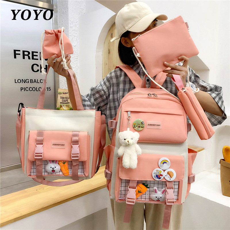YoYo Women's Bags 4 in 1 Backpacks Fashion Backpacks Trend High School ...