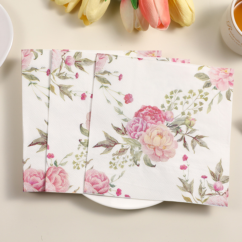 20pcs/pack Disposable Flower and Bird Tissue Paper Picnic Birthday ...