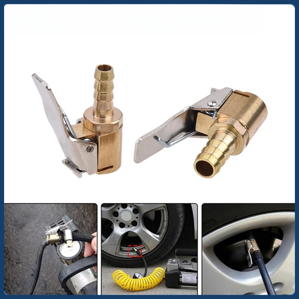 1pcs 6mm/8mm Brass Car Tyre Inflator Valve Connector Air Chuck Tire ...