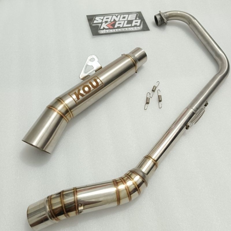 Kou mahachai SUPER open spec pipe 1set and big elbow for tmx 125 tmx ...