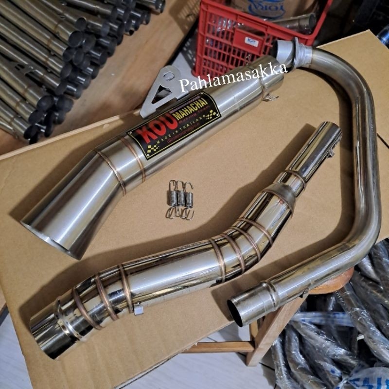 1set kou Mahachai OPEN tube exhaust Rusi_TC125 150skygo bajaj Tmx 125 ...