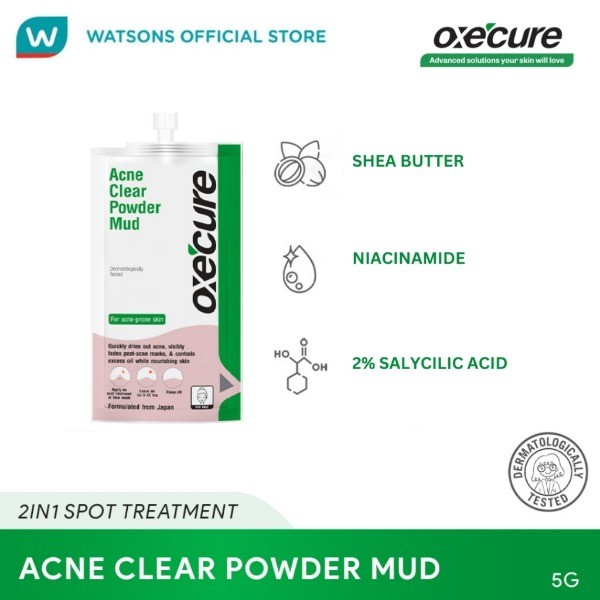 OXECURE Acne Clear Powder Mud 5g | Shopee Philippines