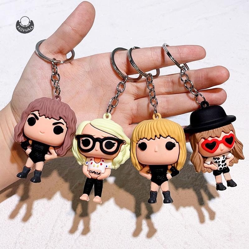 N2HAO Singer Taylor Swift Keychains Silicone Swift Figure Keychain For ...
