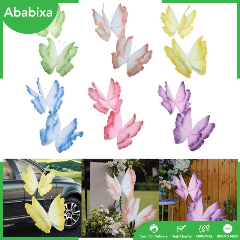 [Ababixa] 2 Pieces Butterflies Party Decorations Giant Artificial ...