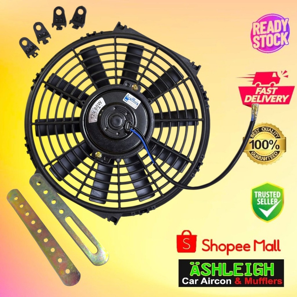Ashleigh Aux fan Universal High Speed 12v Car aircon parts Condenser ...