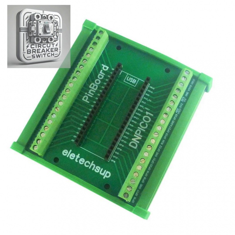 DIN Rail Mount Screw Terminal Block Adapter GPIO Expansion Module for ...