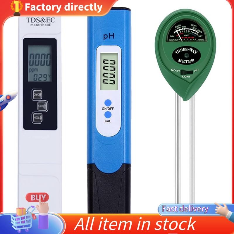 In stock-Digital PH Meter, TDS and EC Pen for Water, with Moisture ...