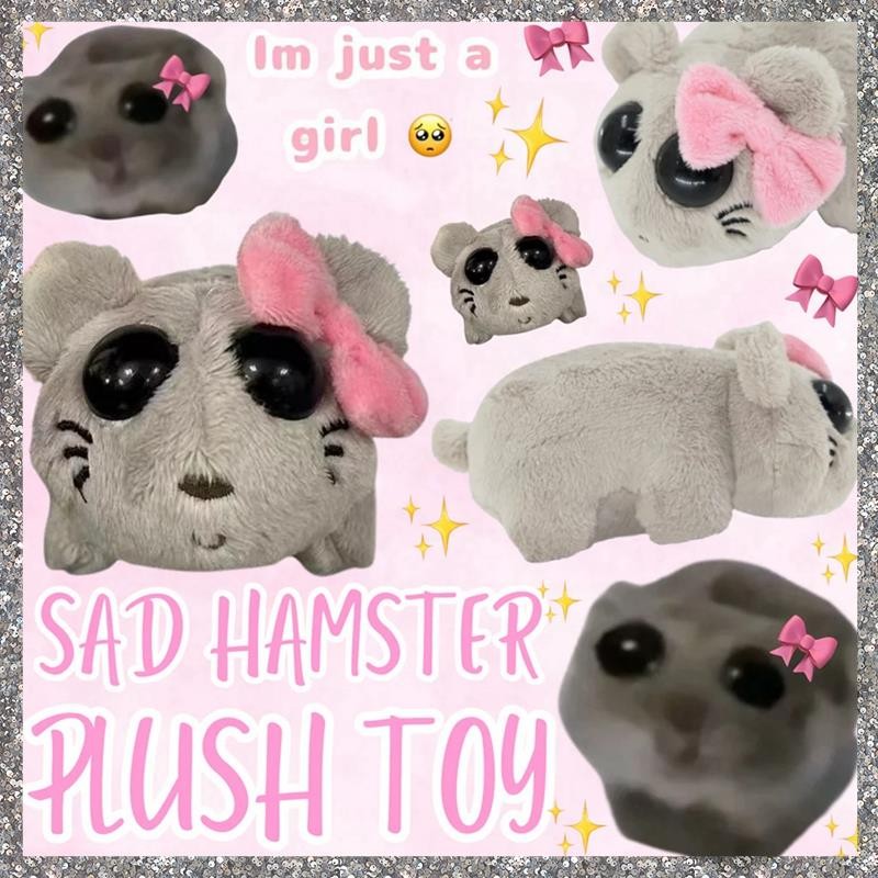 [P F D X] Sad Hamster Plush, Hamster Toys, Sad Hamster Meme Plush Toy ...