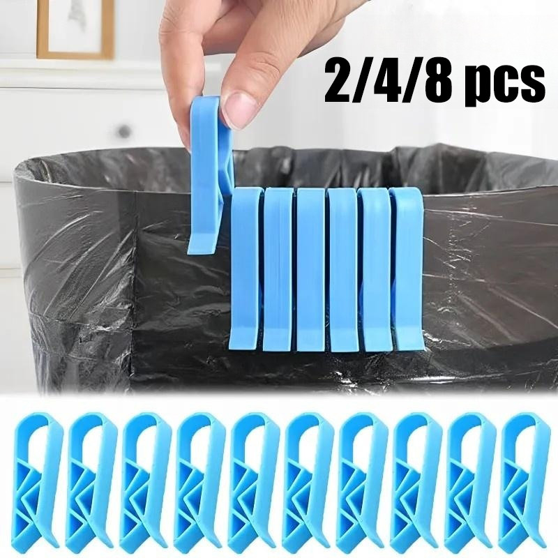 Waste Basket Can Fixation Clip Rubbish Bag Clips Anti-Slip Holder Clamp ...