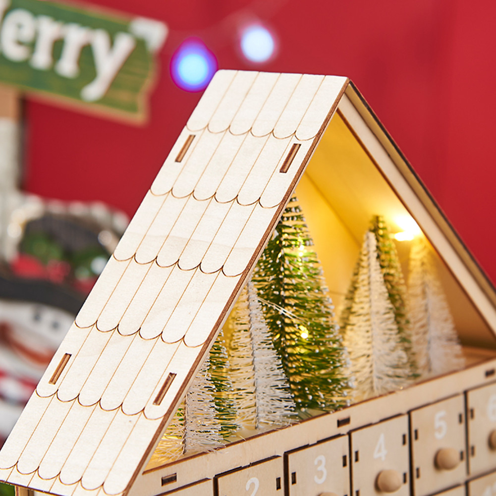 Wooden LED Reusable Advent Calendar with Drawers Countdown To Christmas ...