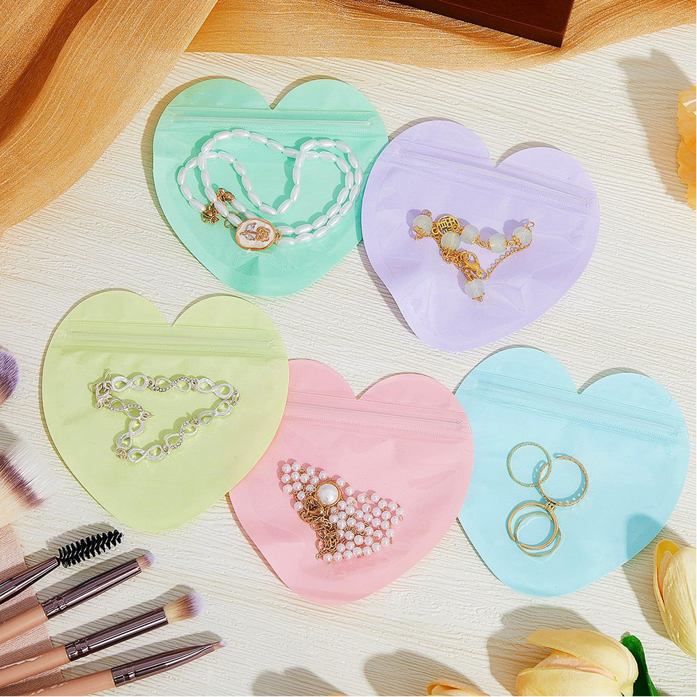 INS Style Wrapping Bags Heart Shape Gift Storage Small Bag 20PCS ...