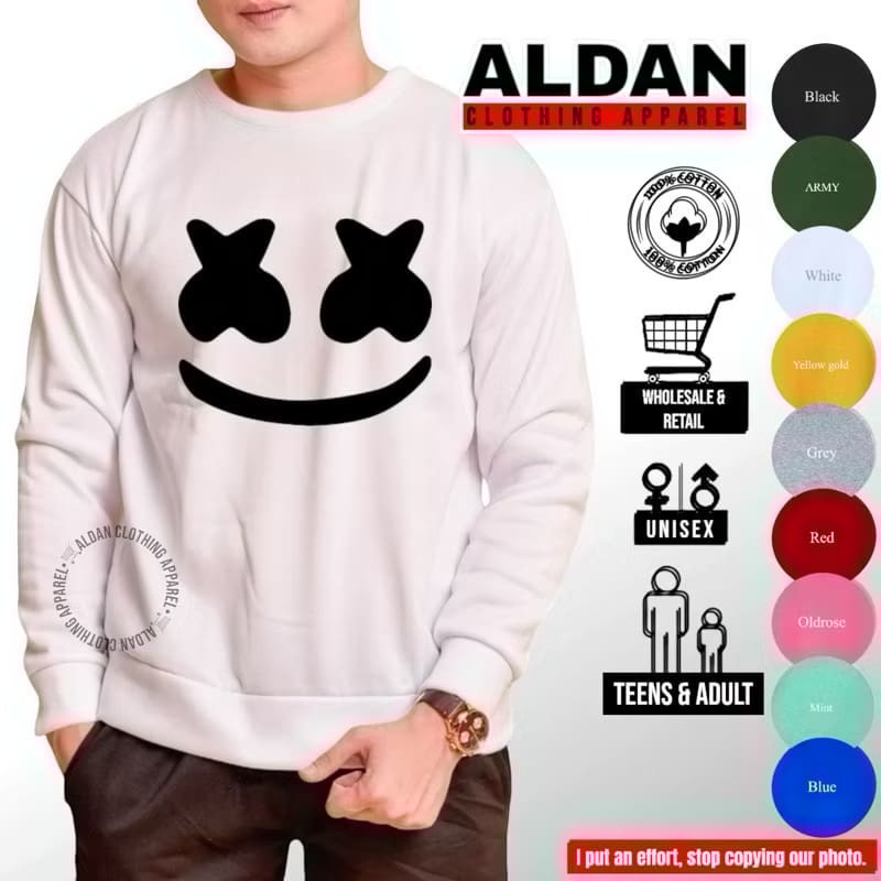 TREND Marshmello Face Pullover Jacket Long Sleeve Men Women Evolution ...