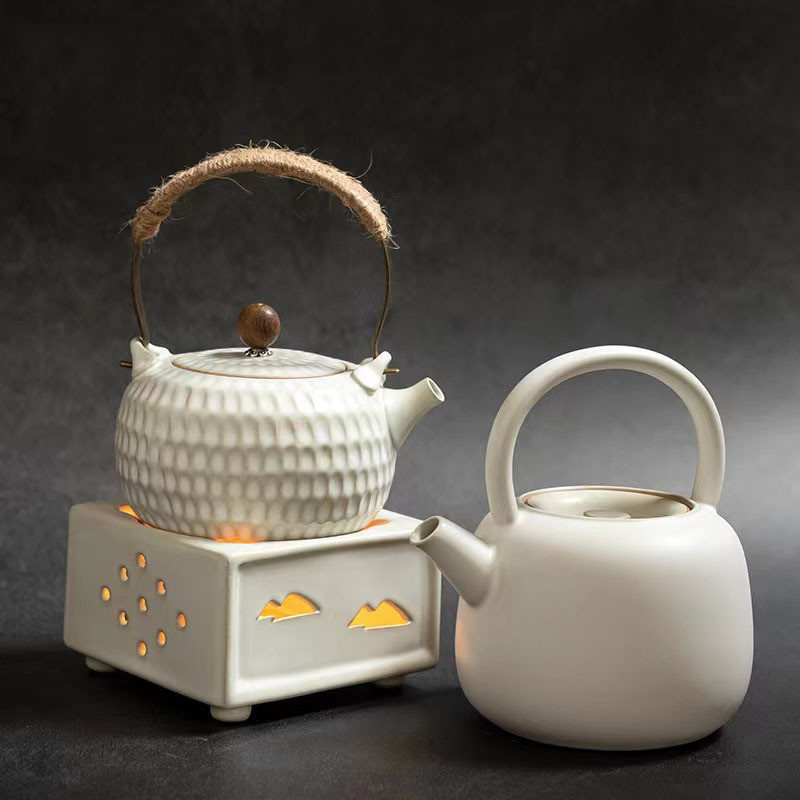 Antique Moon White Japanese Candle Tea Electric Ceramic Water Boiling ...