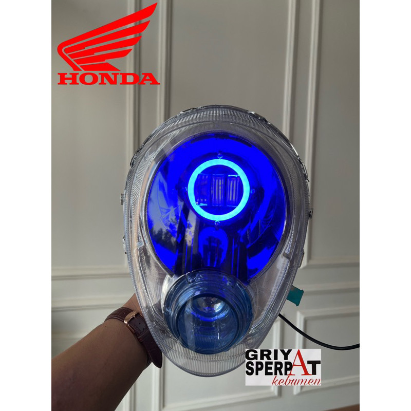 LED HEADLIGHTS FOR HONDA SCOOPY SCOPY OLD CARBON 2010 2011 2012 ...