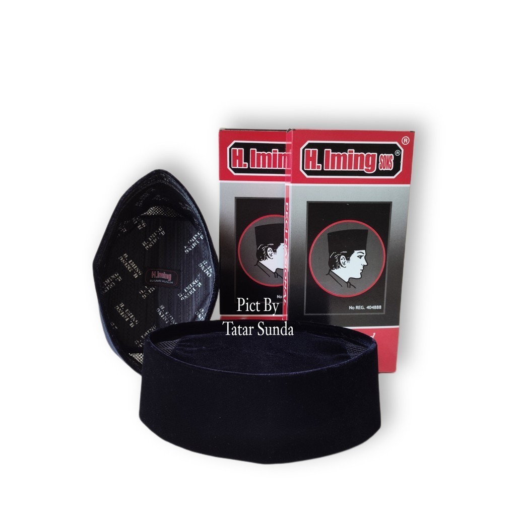 HITAM Original Haji Iming Black Kopyah Peci Height 7 8 9 10 Cm National ...