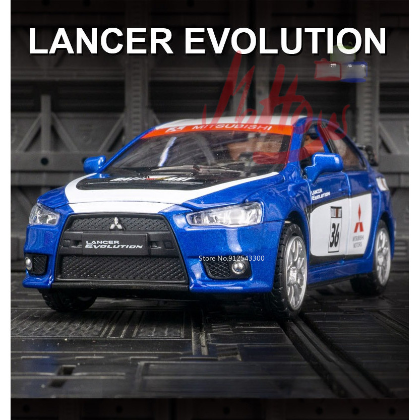 1:32 Mitsubishi Lancer Evolution X EVO 10 Ralli Art Racing Car Diecast ...