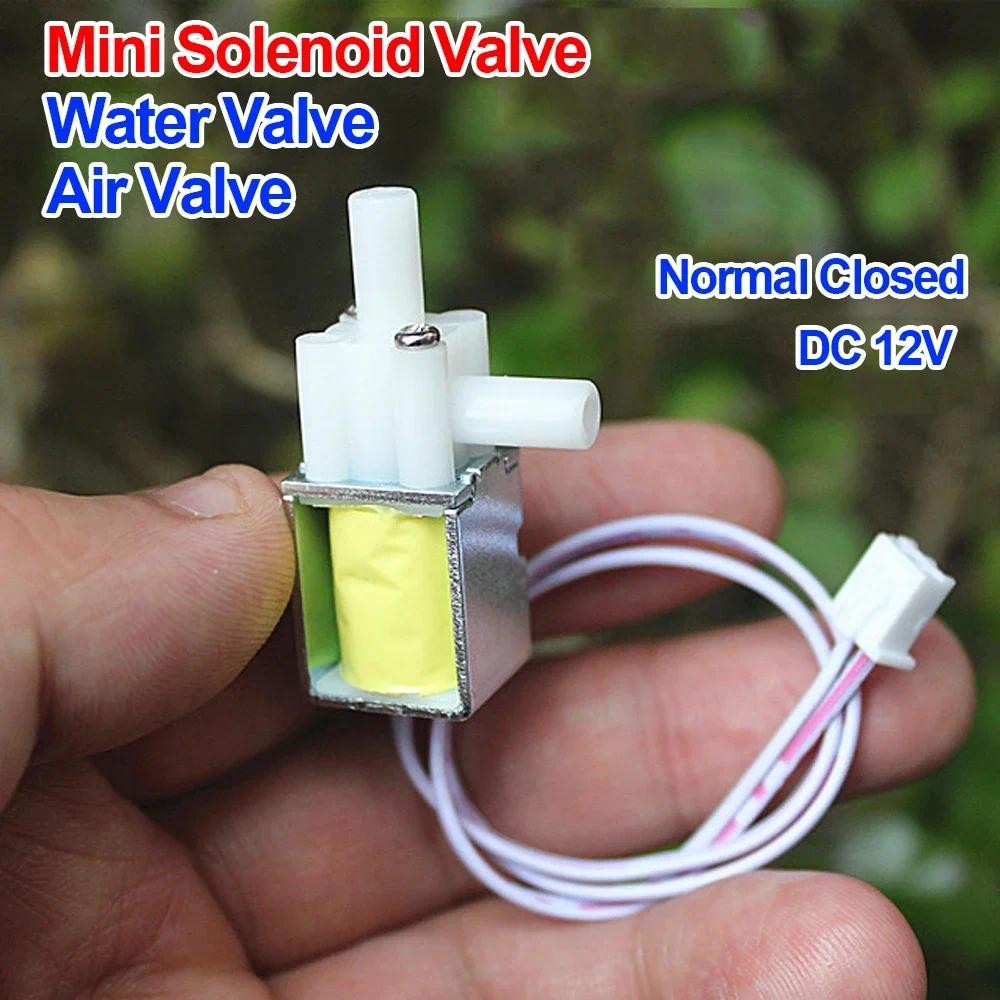 AZJ DC 12V N/C Mini Electric Solenoid Valve Normal Closed Miniature ...