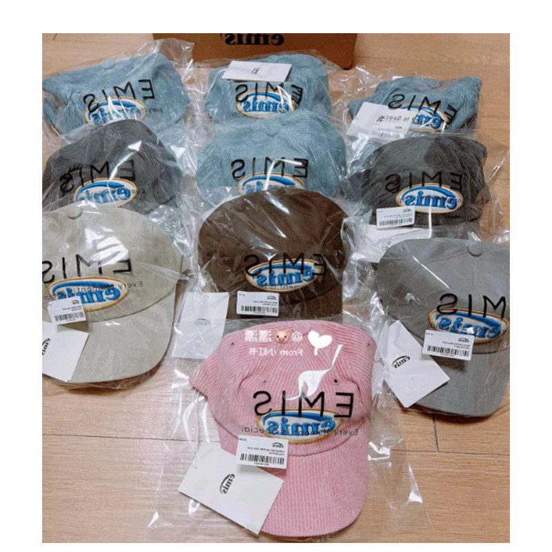 emis track Korean hat Hat is Corduroy new baseball cap Cap EMIS TRACK ...