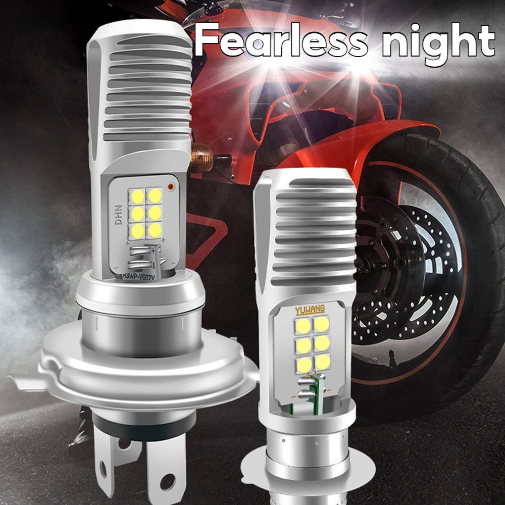 Motorcycle LED Headlight Bulb Two-color Hi Lo beam Motorbike Front ...