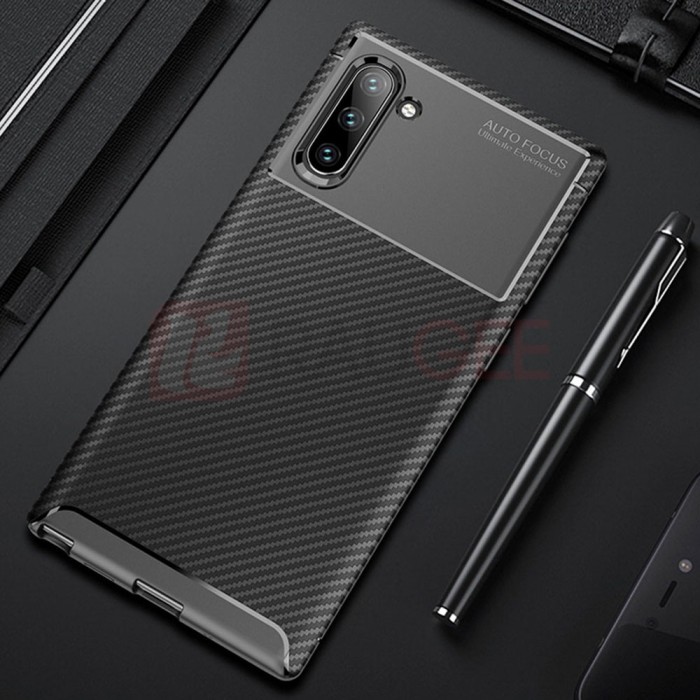 Case SAMSUNG NOTE 10 SOFT COVER CARBON FIBER PATTERN AUTOFOCUS SLIM FIT ...