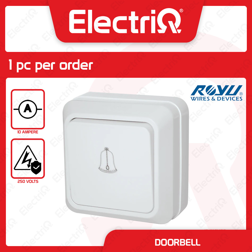 Electriq | Royu Surface Type Doorbell Switch (250V 10A) REDSW211 ...