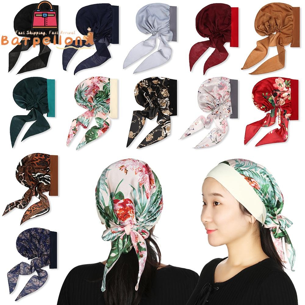 BARPELLON Cancer Head Scarf Women Pre-Tied Printed Elastic Hair Loss ...