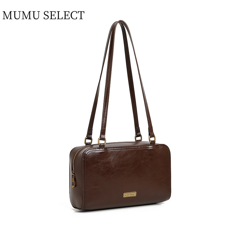 【Mumu Select】M337 Retro Vintage Leather Women Elegant Shoulder Bag Kili ...